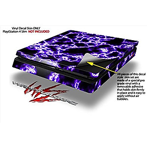 Vinyl Decal Skin Wrap compatible with Sony PlayStation 4 Slim Console Electrify Purple (PS4 NOT INCLUDED)