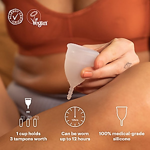 AllMatters OrganiCup Menstrual Cup - Size Mini - Eco-Friendly, Reusable Period Solution - Superior to Pads & Tampons - Suitable for Light to Heavy Flow