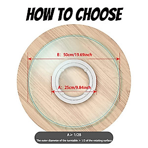14" 350mm Aluminium Lazy Susan Hardware-Rotating Turntable Bearing Round Swivel Plate