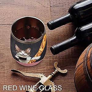 OPTKSNCU 304 Stainless Steel Insulated Cup with Lid, Cat Holding Something Print Durable, And Easy to Clean – Ideal for Home, Office, And Gift Giving