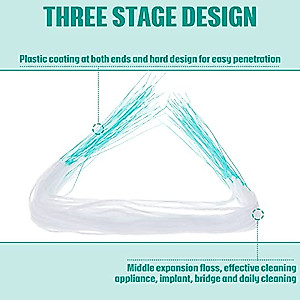 200 Pcs Floss Threaders for Bridges, 4 Packs Dental Floss for Braces, Bridges and Implants, Periodontal Disease Teeth Flossing