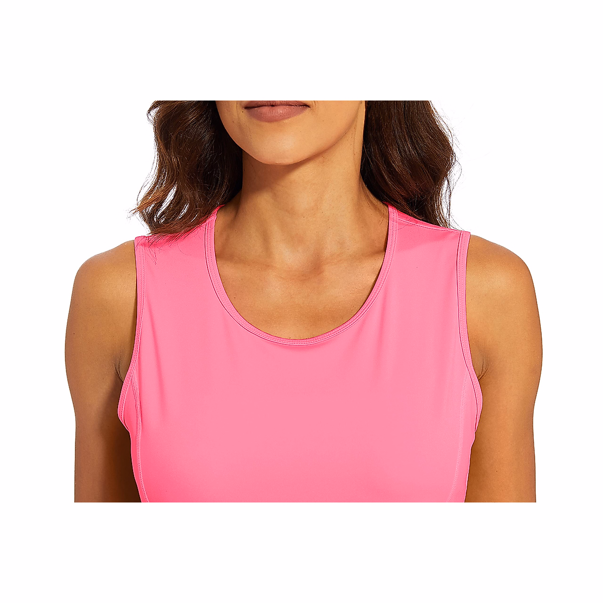 MAGCOMSEN Womens Sleeveless Workout Tank Tops Running Dry Fit Activewear Tank Tops Summer Fitness Gym Tank Tops Rose 2XL