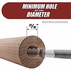 Fulton 6 inch Long Forstner Bit Extension for Adding Over 5-5/8 inches of Drilling Depth to Your Forstner Bit. for Wood Turners, Furniture, Carpentry and Construction