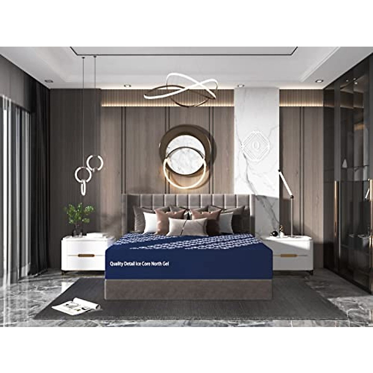 Quality Detail Ice Core North Gel King Size 14 Inch Cool Soft Foam Mattress