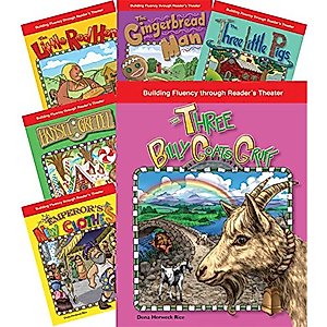 Teacher Created Materials - Reader's Theater: Children's Folk Tales and Fairy Tales - 6 Book Set - Grades K-1 - Guided Reading Level A - I
