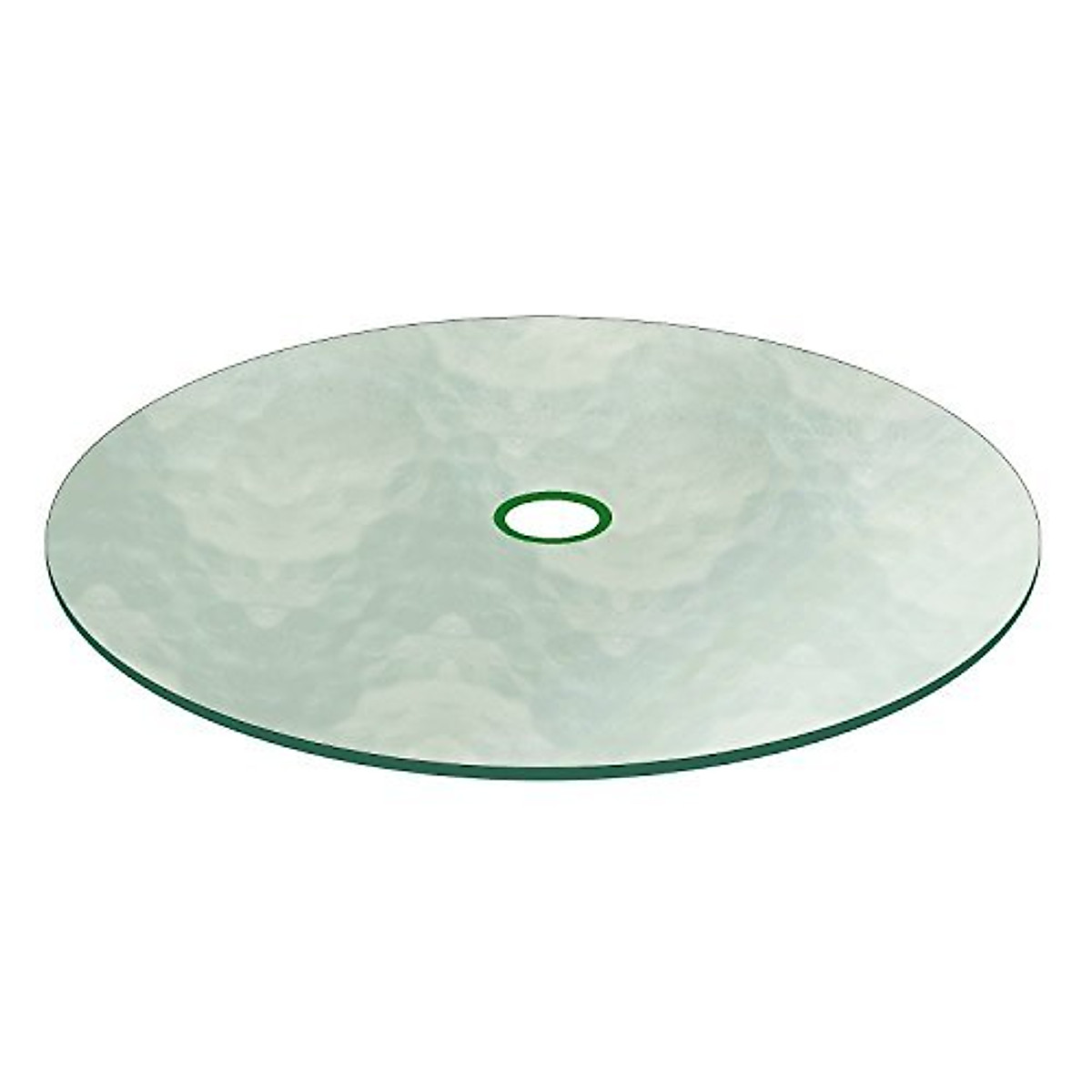 Fab Glass and Mirror Aquatex Patio Glass Table Top 48" Round 3/16" Thick Flat Tempered W/ 2" Hole, Clear
