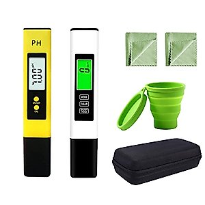 Testeronics PH Meter and TDS Meter Kit for Practical Water Testing | PH Tester Digital Accuracy 0.01 Accuracy Lab PH Meter Pen Type | ±2% Readout Accuracy 3-in-1 TDS Temperature & Conductivity Meter
