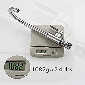 Kitchen Sink Faucet Mix The Faucet for Single Handle Hot and Cold 304 Stainless Steel Kitchen & Bath Fixtures Faucet Brushed Nickel Finished