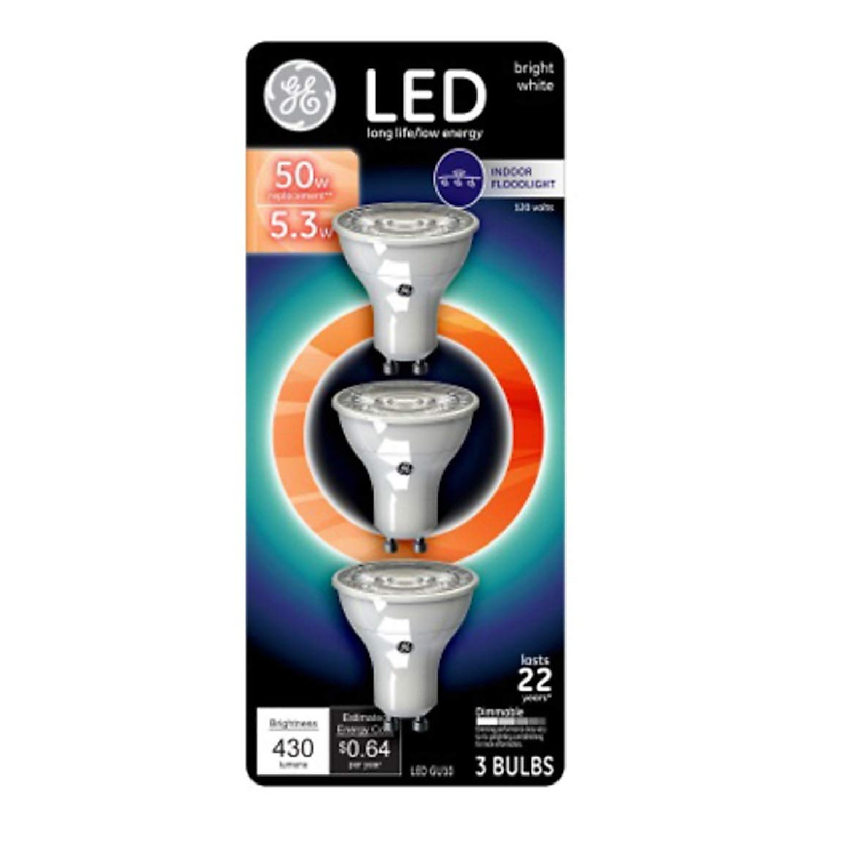 Ge Lighting 93095535 Mr16 Recessed Led Flood Light Bulb, 5.3 Watts