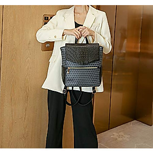 MKF Backpack Purse for Women & Girls – PU Leather Top Handle Bag Lady Fashion Travel Pocketbook – Roomy Daypack Beige