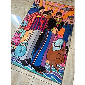 Beatles Rug, Beatles Fan Rug, Teen Room Rug, Living Room, Non-Slip Rug, Office Rug, Printed Rug, Cool Rug D639.5 (47”x70”)=120x180cm