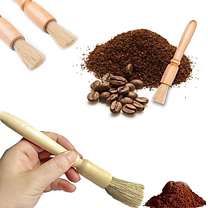 4 Pieces Coffee Machine Cleaning Set Include Wooden Coffee Grinder Brush Coffee Machine Group Head Cleaning Brush