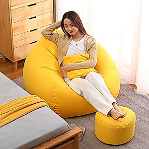 Lazy Sofa, Long Sitting Does Not Collapse, Easy to Clean, Independent Liner Creative Small Apartment Living Room Hotel Leisure Fabric Settee Chair,7080cm