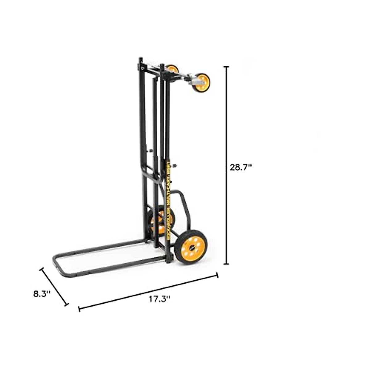 Rock-N-Roller R6RT (Mini) 8-in-1 Folding Multi-Cart/Hand Truck/Dolly/Platform Cart/29" to 42.5" Telescoping Frame/500 lbs. Load Capacity, Black