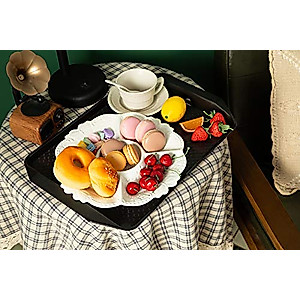 Aebeky Plastic Fast Food Tray,16.7 by 11.8-Inch,Set of 12 (Black)