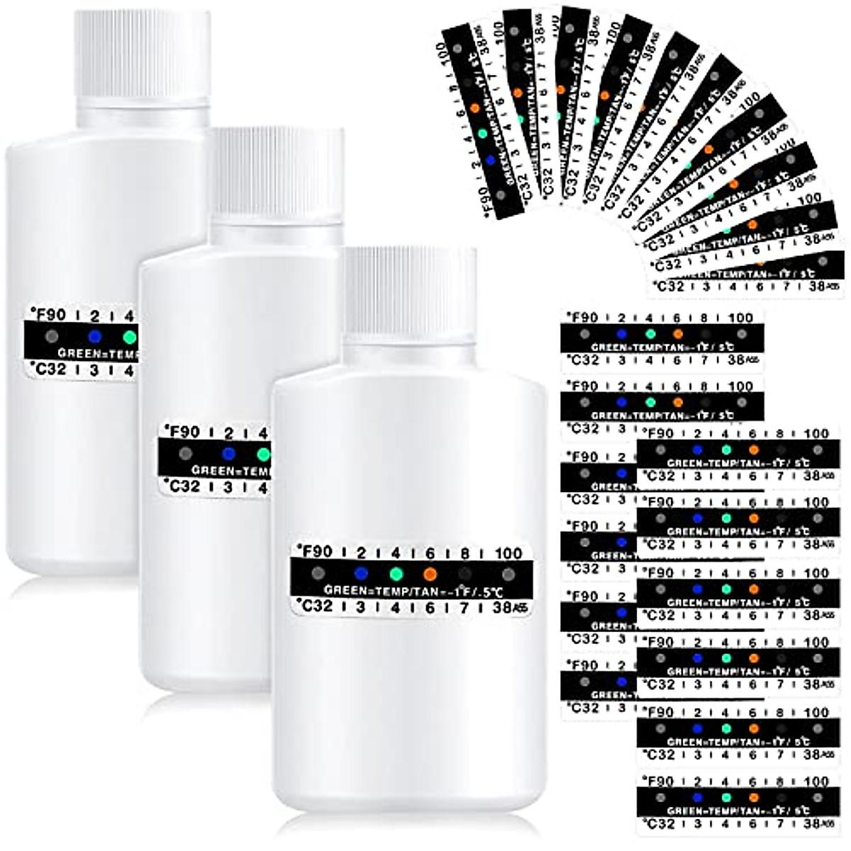 WXJ13 Urine Test Complete Kit Include Empty Bottles,Temperature Test Strips for Urine Testing