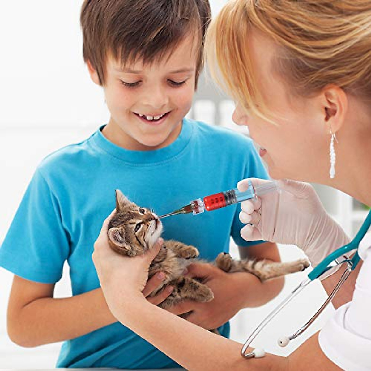 Nuanchu 1 ml Borosilicate Glass Luer Pets Syringe Reusable Glass Syringe with 14 Ga Blunt Tip Fill Individually Packaged Use for Art and Craft, Thick Liquid, Oils, Glue, Ink(24 Pieces)