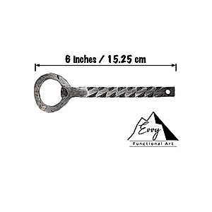 Lightning Bolt Hand Forged Iron Beer Bottle Opener - Handmade by Evvy Functional Art