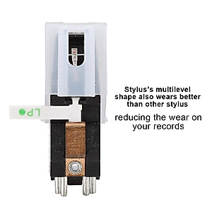 Junlucki Record Needle Stylus | Replacement Record Player Stylus | High Accuracy Dual Needle Stylus and Dual Needle Stereo Stylus Phono Cartridge Turntable Record Player