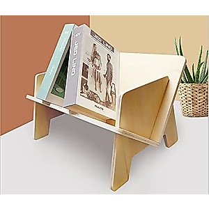 KUAIYU Wood Bookcase, Tilted Bookcase,Desktop Bookshelf Simple Tabletop Tilted Bookcases for Books Magazine CD,Desk Organizers and Storage Rack in Living Room/Office/Home.