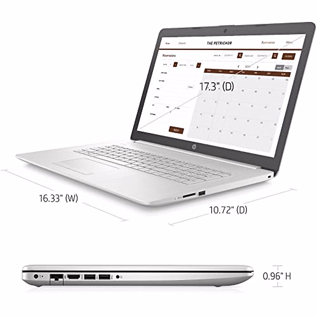HP 17.3” Laptop (Latest Model), 11th Gen Intel Core i3-1115G4, 12GB RAM, 256GB SSD, Anti-Glare Display, Intel UHD Graphics, Long Battery Life, Windows 11