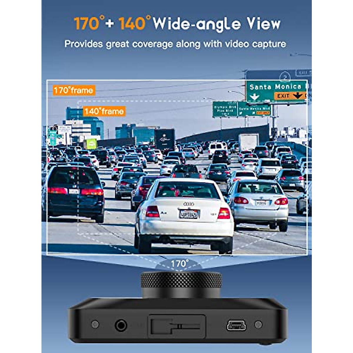 4K Dual Dash Cam Front 4K and Rear 2K Car Dash Camera for Cars 64GB Card Included GILAYGROW 3" IPS Dashboard Camera Recorder with Card Reader, Super Night Vision, 170°Wide Angle