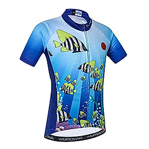 Kid Children Boys' Girls' Short Sleeve Cycling Jersey for Youth