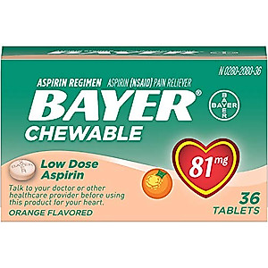 Bayer Bayer Children's Aspirin Chewable Low Dose Orange, Orange 36 tabs 81 mg