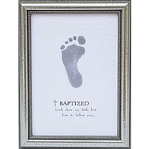 The Grandparent Gift Frame Wall Decor, Baptized Footprint