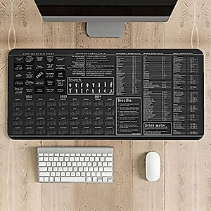 Large Office Mouse Mat, Conference Call Bingo Mouse Pad For Desk, Excel Shortcuts, Windows Shortcuts, Word Shortcuts, Employee Gift