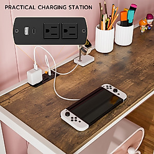 IKIFLY Metal Twin Size Loft Bed with Desk & Charging Station, Heavy Duty Loft Bed Frame with Safety Guard Rail and Ladder, Space-Saving Design, Noise Free, No Box Spring Needed - White