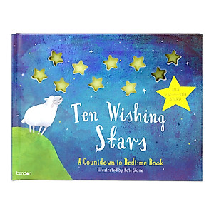 Piggy Toes Press Ten Wishing Stars: A Countdown to Bedtime Book Bundle ~ Glow in The Dark Bedtime Counting Book for Toddlers, Babies with ABC Stickers (Toddler Learning Books)
