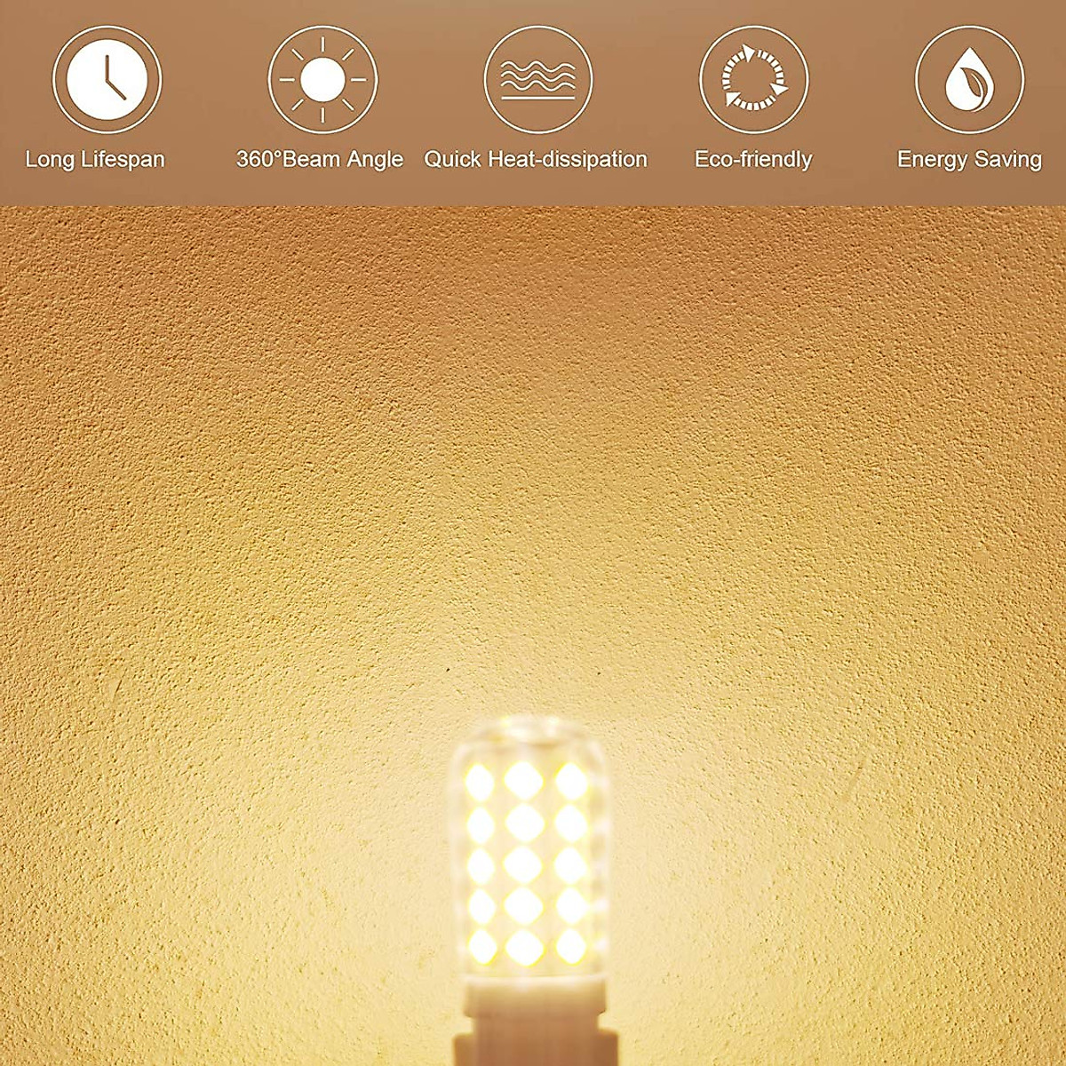 LeMeng 4W T10 Wedge Base RV 921 LED Light Bulb,2700K Warm White,12VAC/DC Landscape Garden Patio Path Driveway Malibu,Automotive Car RV Camper Trailer Motorhome Marine Boat Dome Fixture Lighting-5 Pack