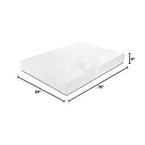 PrimaSleep 9 Inch Multi Layer Gel-Infused Memory Foam Mattress, Full, White