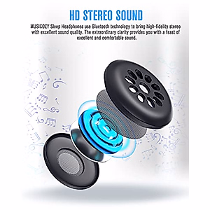 MUSICOZY Sleep Headphones Bluetooth Headband Sleeping Eye Mask & Bluetooth 5.2 Module Kit with Speakers and Charging Cable