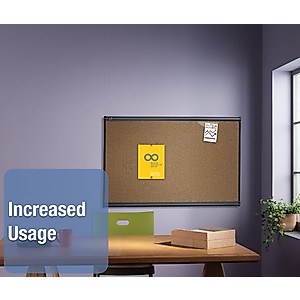 Quartet Cork Bulletin Board, Prestige, 4 x 3 feet, Graphite Finish Frame (244G)