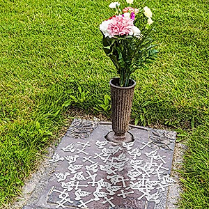 300 Pcs White Memorial Crucifix and Confetti Dove Set Funeral Party Confetti Funeral Decorations We Miss You Forever Paper White Confetti for Tables for Condolence Funeral Anniversary Memorial Service