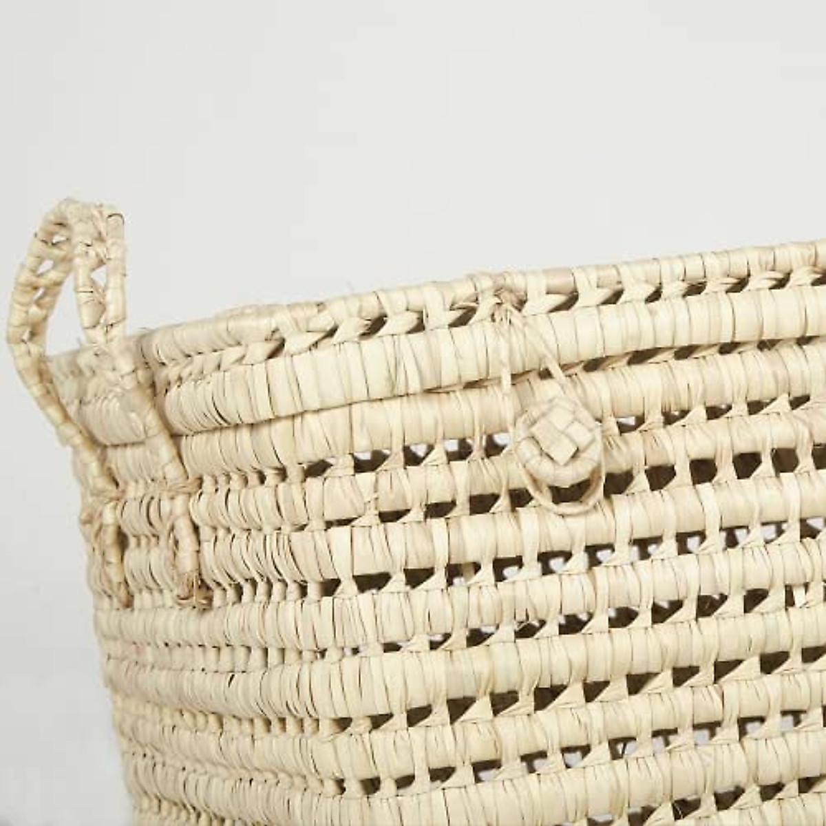 Handmade Wicker Storage Trunk large basket - Palm Leaf Storage Chest Storage Basket (80 cm)