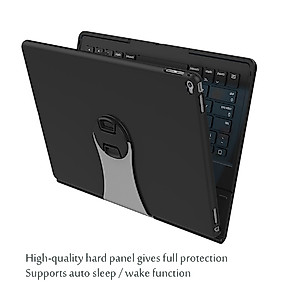 ProCase Keyboard Case for 1st & 2nd Generation iPad Pro 12.9 2017 2015, iPad Pro 12.9 Tablet Wireless Keyboard Case for iPad Pro 12.9" (2nd & 1st Gen)- Black