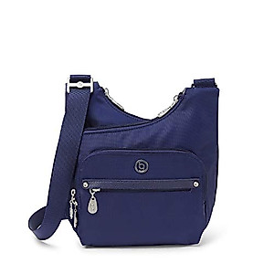 bg by baggallini Charlotte Crossbody Bag - Stylish, Lightweight, Adjustable-Strap Purse With Multiple Pockets and RFID Protection, Navy