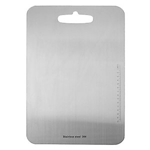 Cutting Board, 304 Stainless Steel Double Sided Cutting Chopping Boards Baking Board Heavy Duty Pastry Board for Kitchen Meat Vegetables Bread Cutting Mats(M)