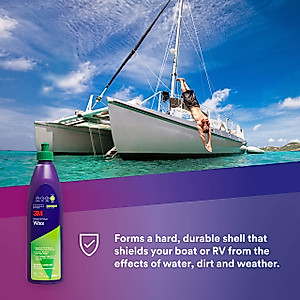 3M Perfect-It Boat Wax, 36112, 1 Pint, Contains Carnauba Wax, Protects against Weather and Oxidation, For Boats and RVs