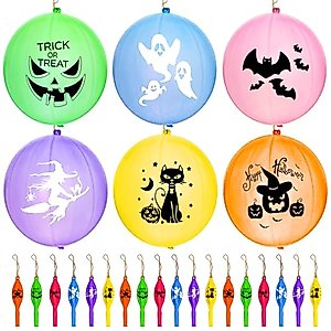 Halloween Games, 18 Inches Halloween Punch Balloons Heavy Duty Halloween Party Favors Supplies for kids Adults Halloween Party Decorations Trick or Treat Toys Game Favors Punching Balloons