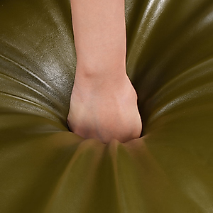 STARY 78" Faux Leather Comfy Couch for Living Room Sofas, Green