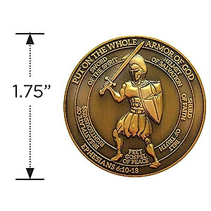 Save on The Whole Armor of God Coin & Bronze Challenge Coin Holder Bundle