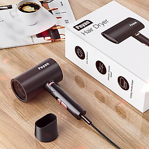 Outlet Hair Dryer, Hair Blow Dryer with Concentrator Attachment 1800w Fast Drying Ionic Hair Dryer Lightweight for Home/Travel