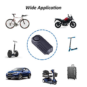 Mengshen Wireless Bicycle Motorcycle Alarm, Waterproof Anti-Theft Security Sensor Alarm with 113dB Super Loud Sound, 7 Level Sensitivity (2 Remote Control Included)