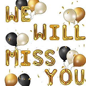 LaVenty Set of 16 We Will Miss You Banner Office Work Party Retirement Party Decor Retirement Banner Going Away Party Decor Farewell Party Decorations Office Work Party Decoration