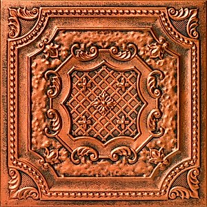 A La Maison Ceilings R126 Bijou and Bee Bee Foam Glue-up Ceiling Tile (128 sq. ft./Case), Pack of 48, Antique Copper