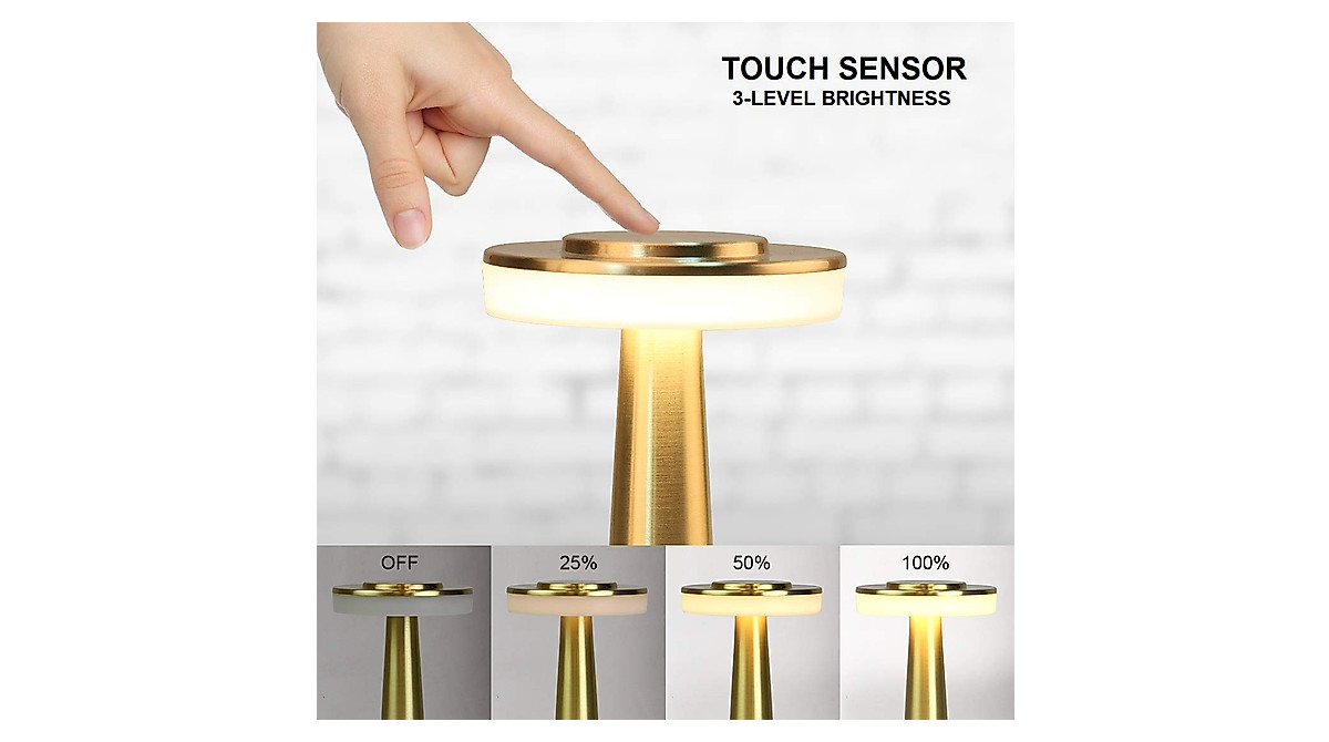 O’Bright Portable LED Table Lamp - Touch Sensor & Dimmable